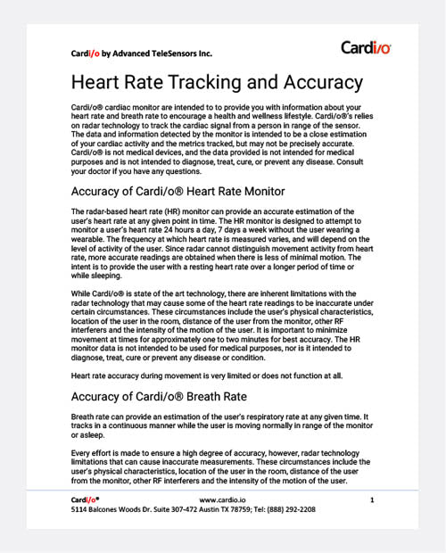 White Papers – Cardi/o® by Advanced TeleSensors, Inc.